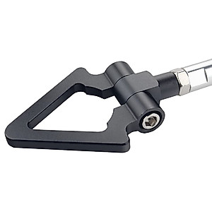 Riloer Front Aluminum Triangle Tow Hook, Front Bumper Tow Towing Hook, Compatible with Scion FR-S BRZ Impreza WRX Sti Compatible with Toyota 86, Black
