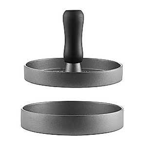 Pure Grill Burger Press - Aluminum BBQ Patty Maker with 100 Wax Papers for Grilling Hamburger Patties