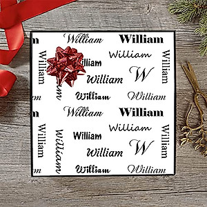 TYYMNDWP Custom Personalized Wrapping Paper with Name White Wrapping Paper for Birthday Christmas Valentine's Day Wedding Holiday Gift Wrap Funny Wrapping Paper Roll 58"x 23"