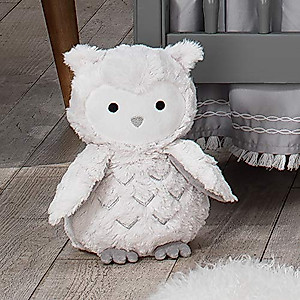 Lambs & Ivy Luna White/Gray Plush Owl Stuffed Animal - Luna (740043O)
