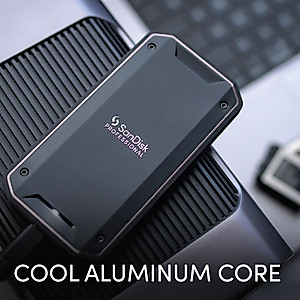 SanDisk Professional 2TB PRO-G40 SSD - Up to 3000MB/s, Thunderbolt 3 (40Gbps), USB-C (10Gbps), IP68 dust/Water Resistance, External Solid State Drive - SDPS31H-002T-GBCND