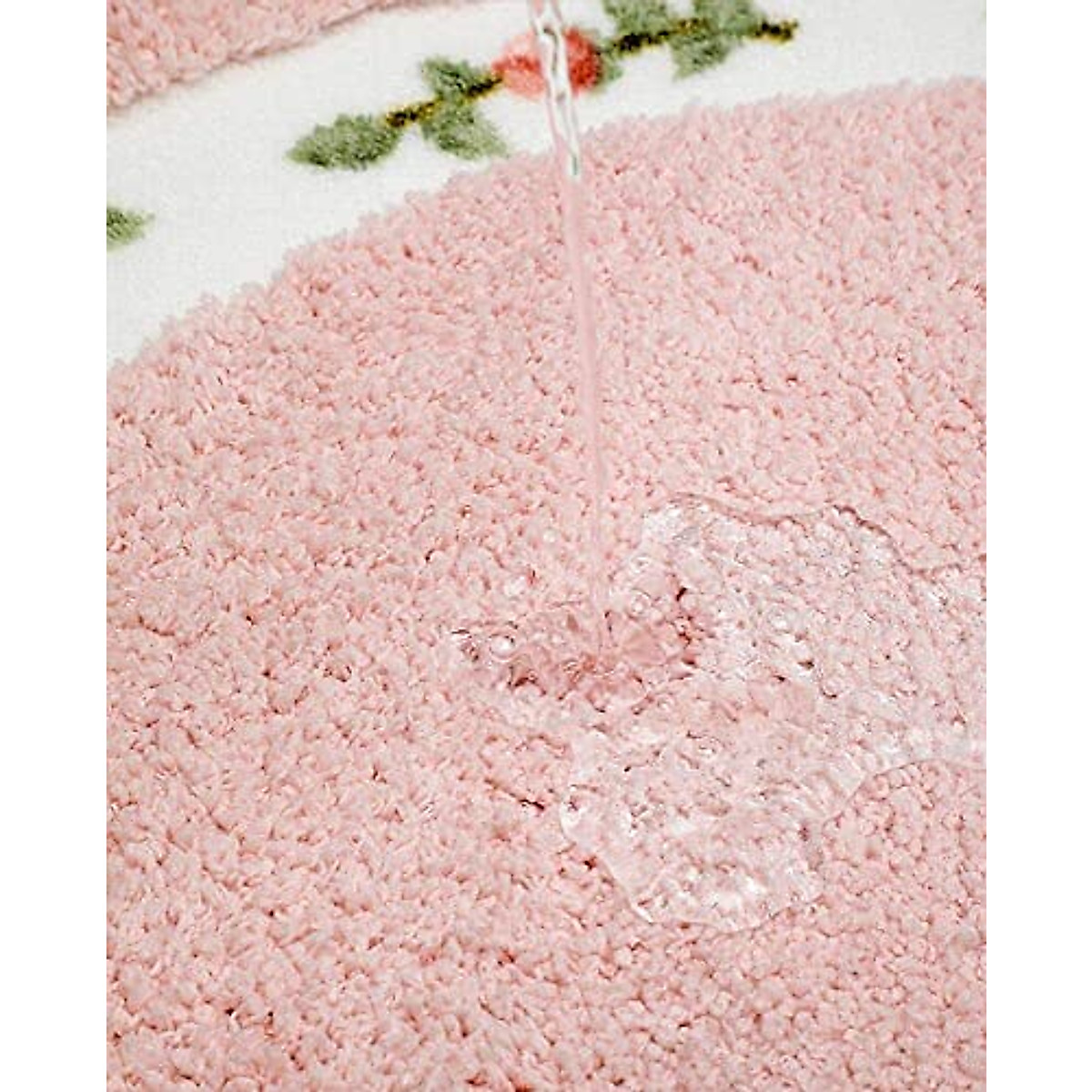 Beautiful Rose Flower Area Rugs for Living Room Bedroom Super Soft Bathroom Rugs Non Slip Door Mat Kitchen Mat 17.71x49.21 Inch