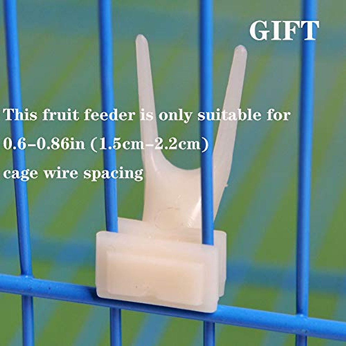 [2 Pack] Seneme Automatic Bird Water Dispenser for Cage, Birds Clear Dispenser Food Feeder, Bird Food Feeder for Cage with 1 Pcs Plastic Fruit Vegetable Feeder