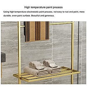 Bevis David Freestanding Towel Racks for Bathroom Floor Modern 3 Tier Hotel Bathroom Metal Towel Rack Drying Rack Outdoor Pool Towel Rack with Storage Rack Laundry Drying Rack for Quilt/Blanket