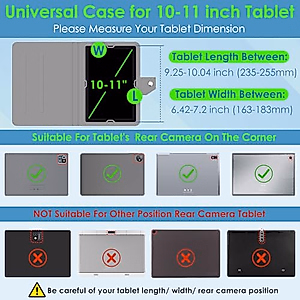DETUOSI Okaysea 10.1" Tablet Case Cover, Portable Protective Folio PU Leather Stand Shell for Okaysea 10 inch Android Tablet