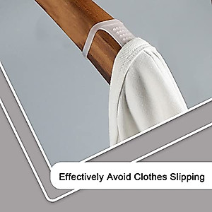 Jaxbo Hanger Grips, Clothing Non-Slip Hanger Grips, Clear Hanging Gripper - Stretchable & Eco-Friendly Fit on The Ends of Hangers, 12 PCS