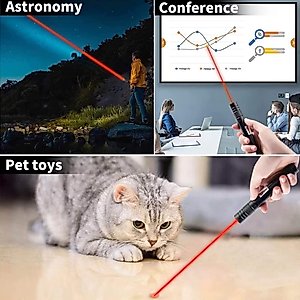 Cowjag Laser Pointer, Long Range Red Laser Pointer,Laser Pointer High Power Pen, Red Pointer Rechargeable for Hiking, Cat Laser Toy USB Charge(Red Light)