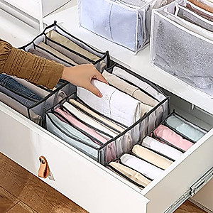 Wardrobe Clothes Organizer,Washable Clothes Organizer for Folded Clothes, Mesh Clothes Storage Organizer for Leggings, Skirts, T-shirts, Jeans, Scarves(9 grids for T-shirt)