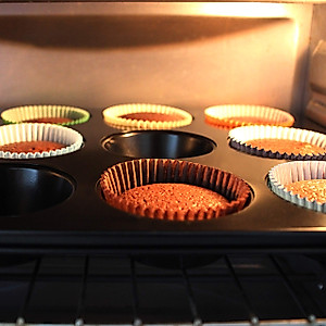 Eoonfirst Standard Size Cupcake Liners Halloween Party Baking Cups 100 Pcs (Black)