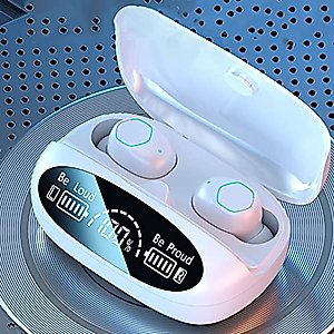 Hot6sl TWS Bluetooth Earbuds, Bluetooth 5.2 Earbuds eadset Wireless Sports Touches Waterproof Super Long Battery Life Music Binaural Subwoofer Earplugs