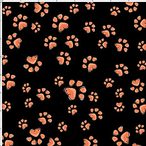 Loralie Designs Fun Paws Black Fabric by The Yard for Quilting