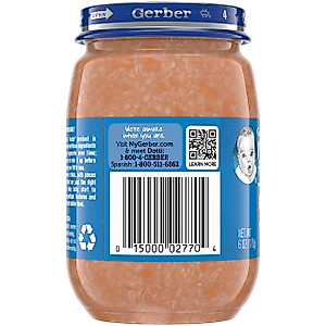 Gerber 3rd Foods Natural for Baby Grain & Grow Baby Food Jar, Pear Peach Oatmeal, Made with Natural Fruit & Vitamin C with Advanced Texture, 6 OZ Glass Jar (Pack of 12)