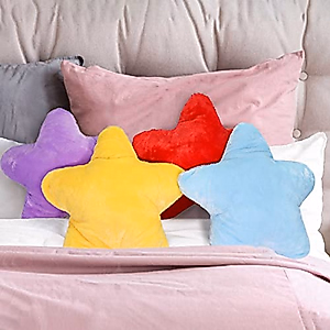 Jackcsale Star Shaped Plush Pillow Stuffed Cushion Decorative Throw Pillows, Yellow