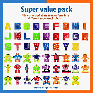 Siiziitoo 26 Pieces Alphabet Robots Toys for Kids, Alphabots, Letters, ABC Learning Toys for Toddlers Education Toy, Carnival Prizes Classroom Rewards, Christmas Toys Gift