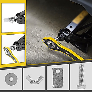 Jack Ratchet Wrench, 360° Swivel Auto Labor-Saving Car Jack Wrench with Long Handle, Handle Scissor Jack, Tire Wheel Lug Wrench for Motorcycle, Van, SUV and Other Vehicles