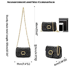 YXBQueen Womens Handbags and Purses Crossbody Bag White Quilted Handbags for Teen Girls