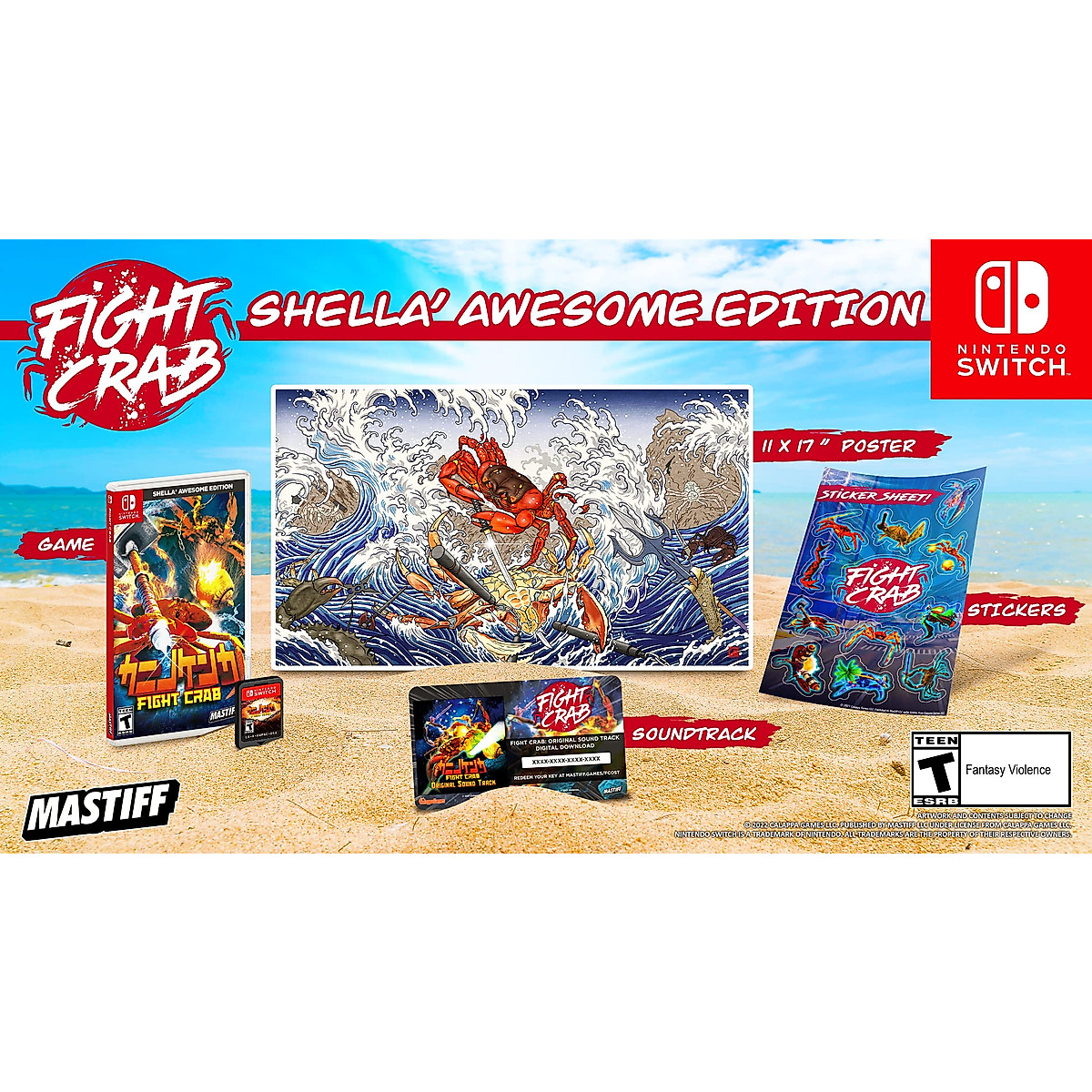 Fight Crab Nintendo Switch Shella' Awesome Physical Edition