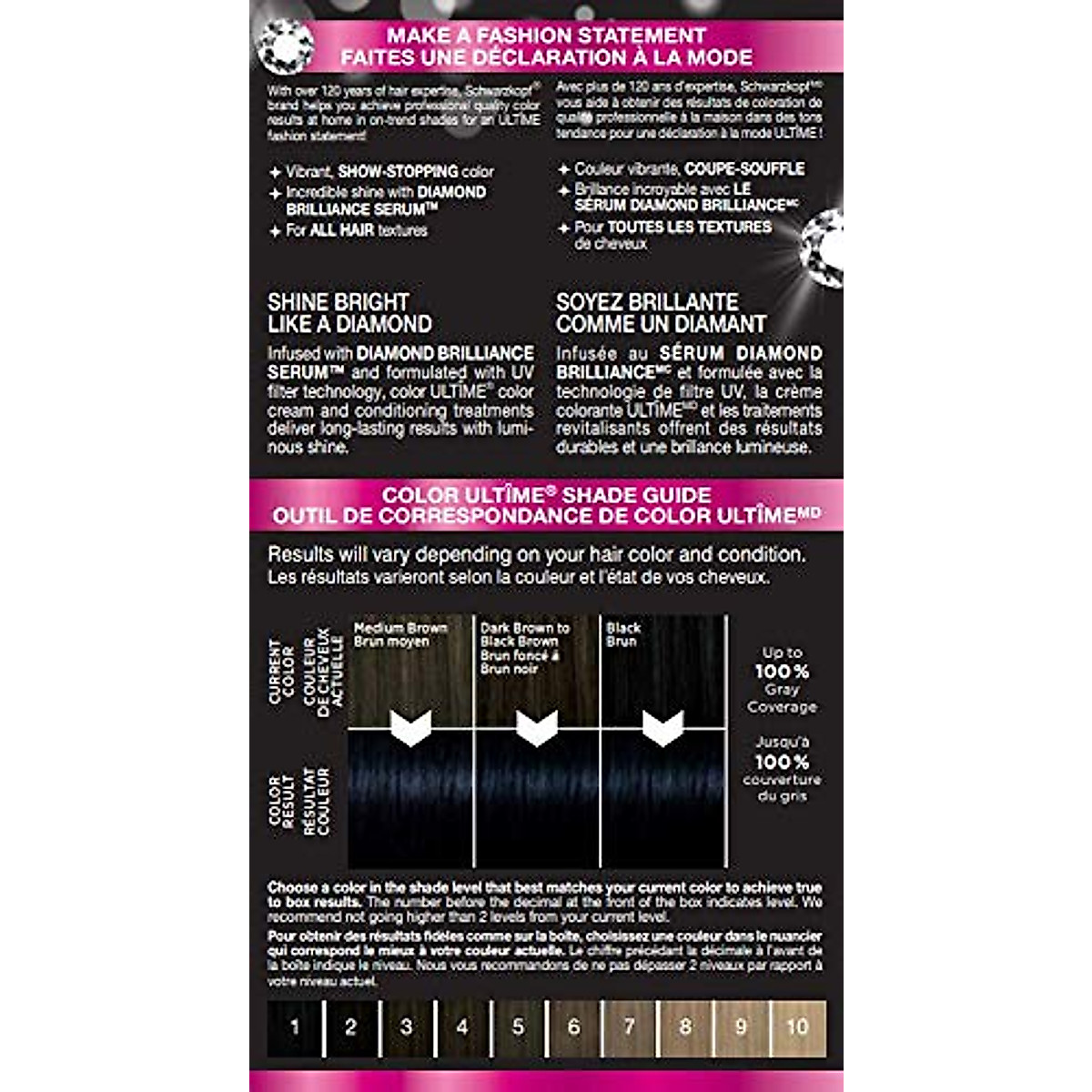 Schwarzkopf Color Ultime Permanent Hair Color Cream, 1.4 Sapphire Black