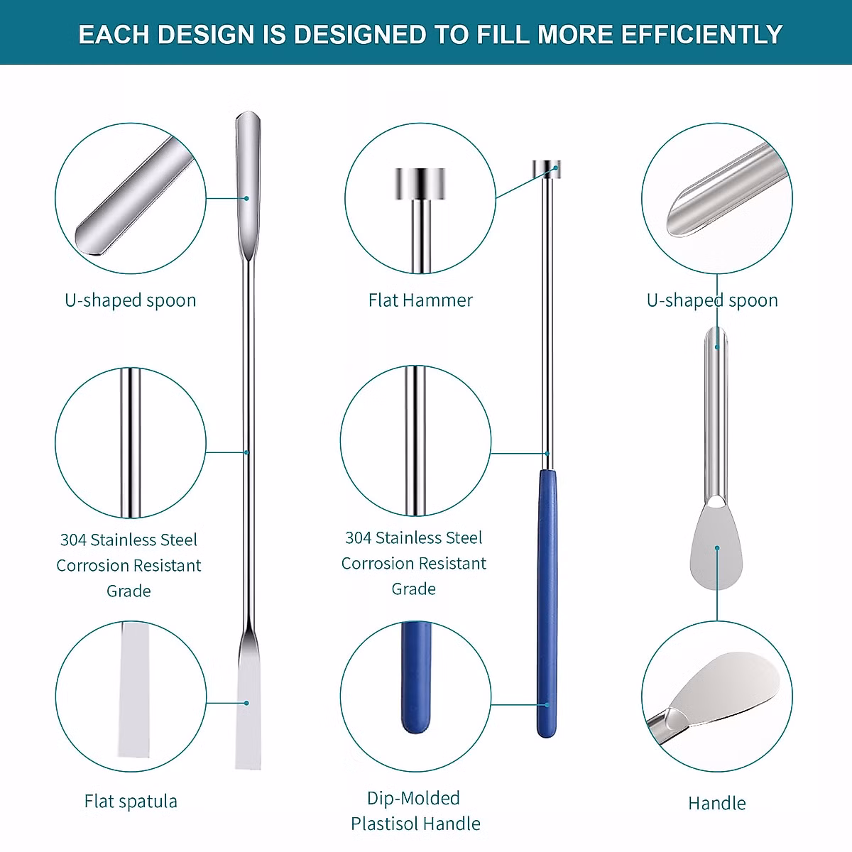 11 Piece Capsule Filling Machine Kit for Pill Filler - Micro lab Spoons Spatula Tool for Gel Capsules Empty Quickly Fill Tray with Herb Powder Tamper Tools All Sizes # 000 00 0 1 2 3 4 5