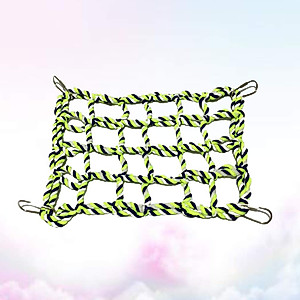 POPETPOP Animal Toys Bird Rope Perches Parrot Toys Chew Toys Hammock Net Animal Activity Toy Mozui Swing Bird Toy Guinea Pig Hammock Chinchilla Cage Ferret Toys Cotton Rope Net Cooling Down