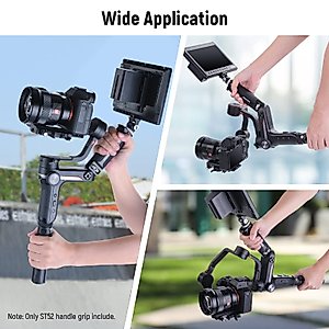 NEEWER Sling Handle Grip for WEEBILL-S Only, Handgrip with Cold Shoe, 1/4" Thread, 1/4" Thumb Screw, 3/8" ARRI Locating Holes and Anti Twist Pins Compatible with ZHIYUN WEEBILL-S Gimbal Stabilizer