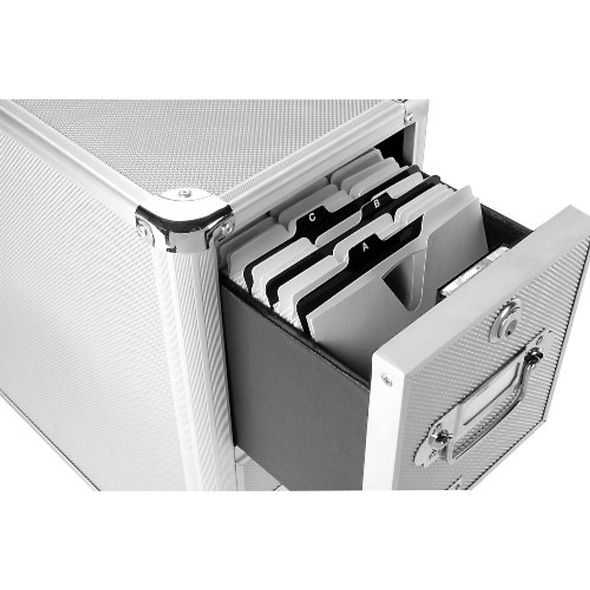 Vaultz A to Z CD and DVD Storage File Guides, 26 Guides per Box, Black (VZ01176)
