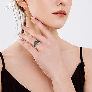 ONEFINITY Tree of Life Rings Sterling Silver Celtic Knot Tree of Life Rings Family Tree Jewelry Gifts for Women (Abalone shell, 7)