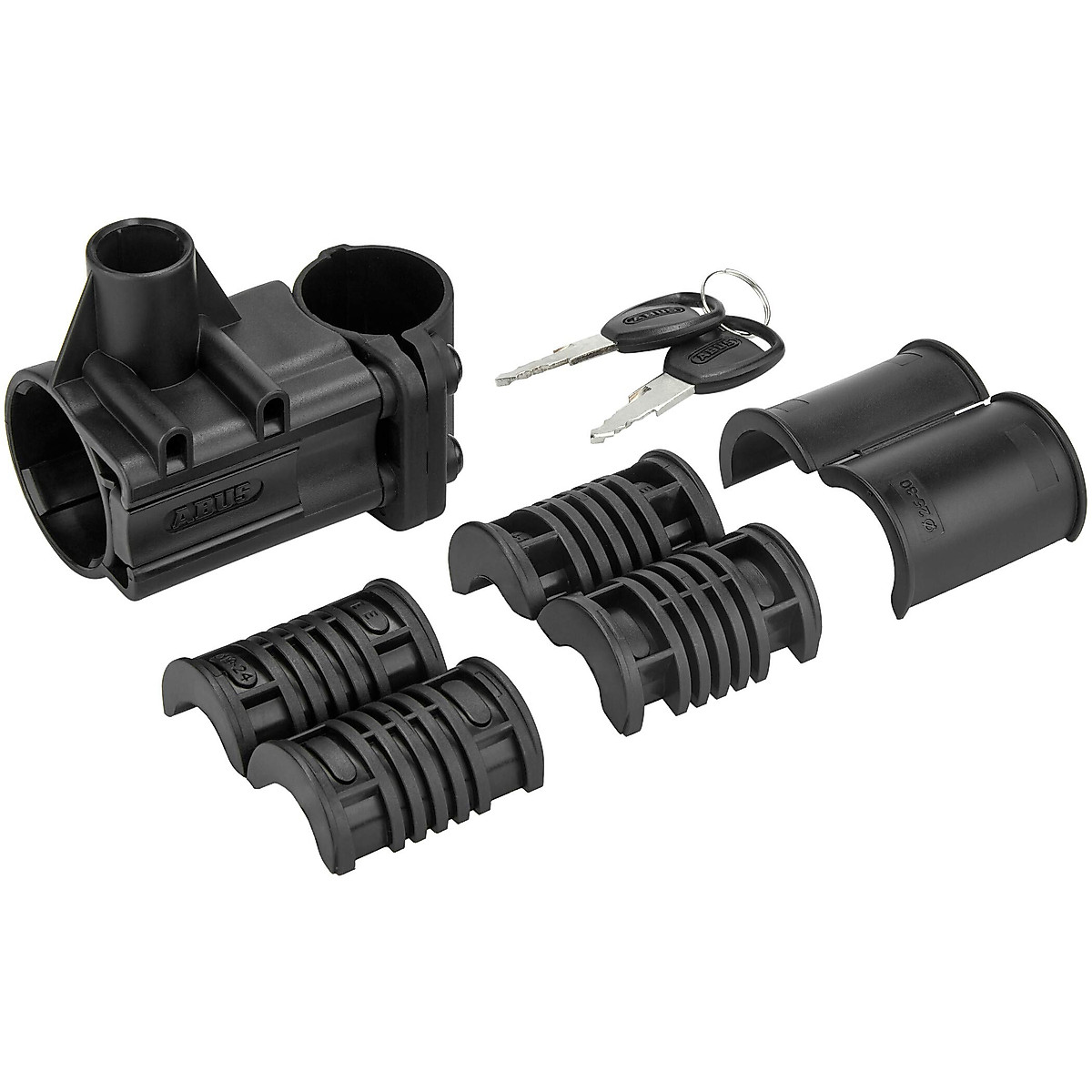 ABUS Ultimate 420 U-Lock + USH Bracket - Bike Lock with Round Shackle and Bracket - ABUS Security Level 12-140 mm Shackle Height, Black