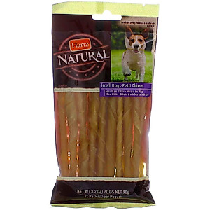 Hartz Natural Munchy Rawhide Chews for Small Dogs, 20 Count (Pack of 3)