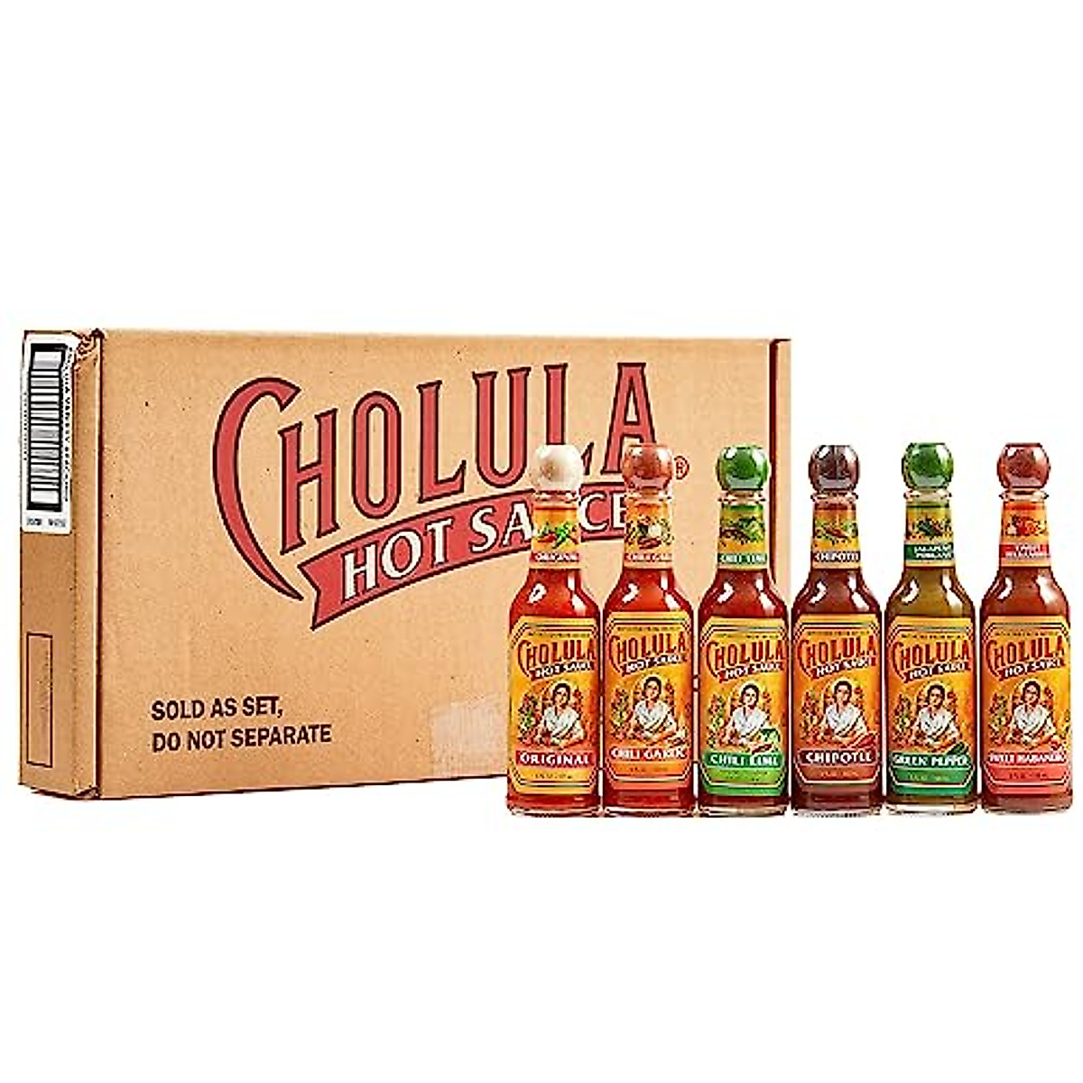Cholula Hot Sauce 5 fl oz Variety Pack (Great Hot Sauce Lover Gift Set), 6 count