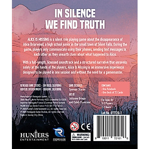 Renegade Game Studios Alice is Missing- A Silent Role Playing Game, 3-5 Players, 2-3 Hours, Ages 16+