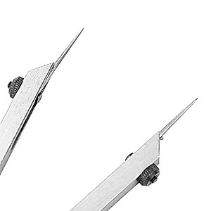 Line Compass, Durable Scriber Wing Divider, Dual Needle Spacing Compass, Carbon Steel for DIY Hardware DIY Accessories(100mm)