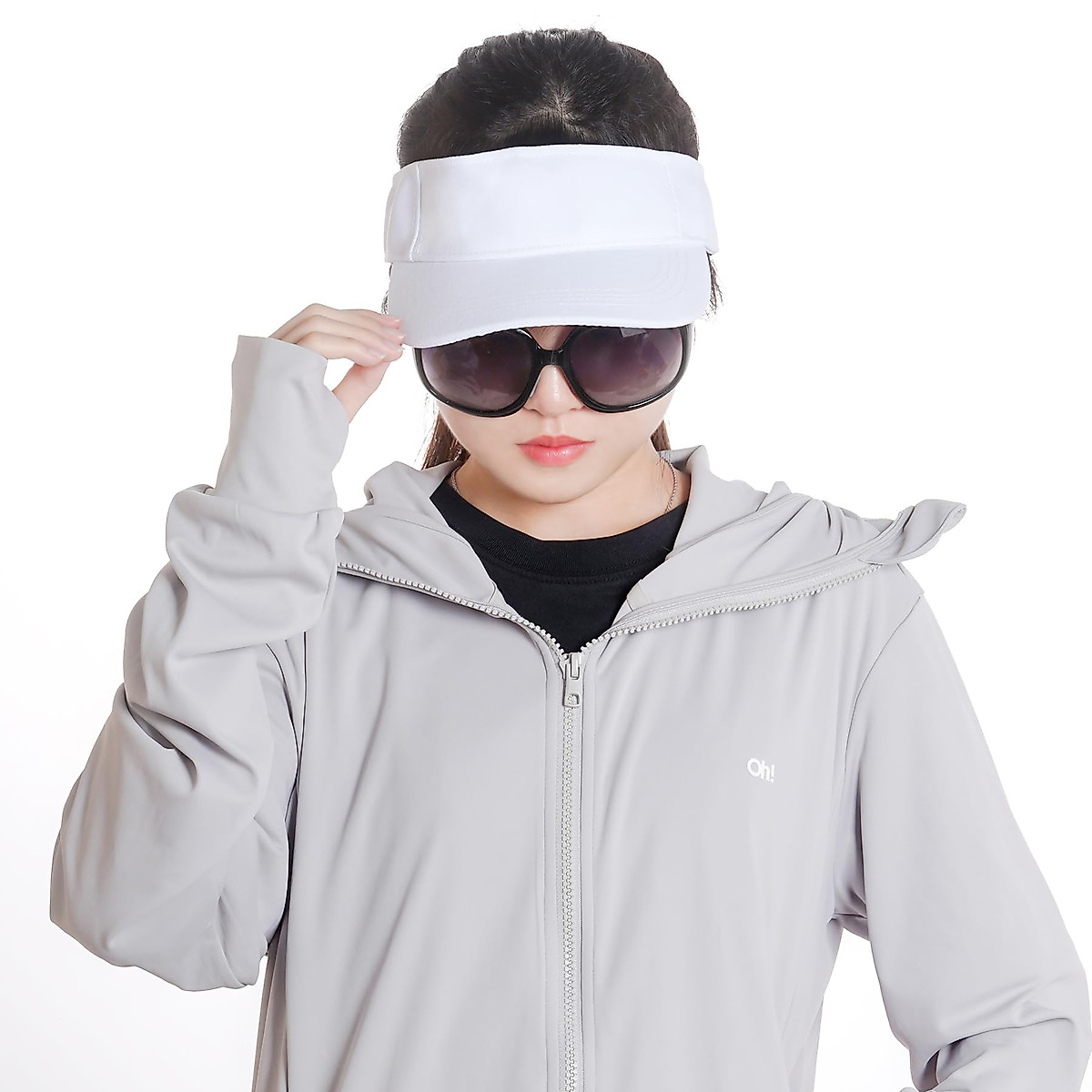 Marrywindix 1 Piece of White Sport Wear Athletic Visor Sun Sports Visor Hat Visor Adjustable Cap for Women and Men (One Size)