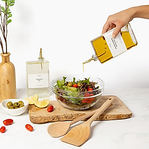 Molimoli Olive Oil Dispenser for Kitchen, Oil and Vinegar Dispenser Set, Glass Olive Oil Dispenser Bottle, Soy sauce dispenser, coffee syrup bottles | Set of 2 - Gold Oil Dispenser