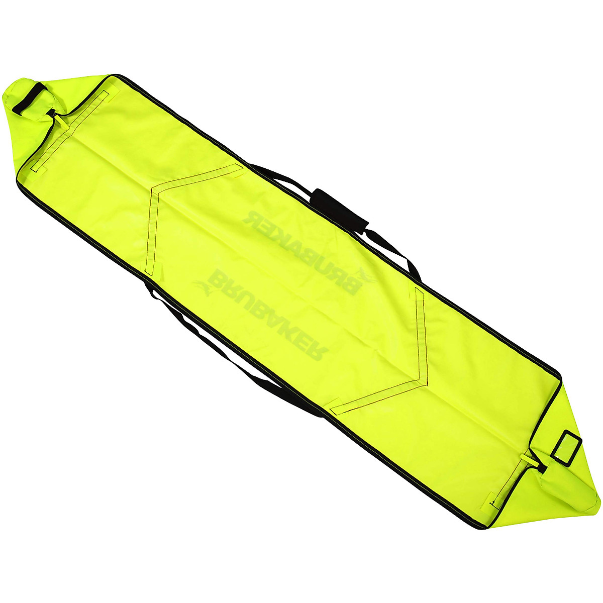 BRUBAKER Combo Set XC Touring Champion - Cross-Country Ski Bag and Ski Boot Bag for 1 Pair of Skis + Poles + Boots + Helmet -Neon Yellow/Black - 82 3/4 Inches / 210 Cm