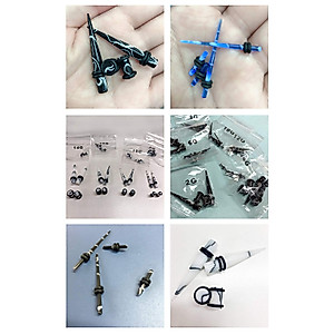 WBRWP 32pcs Ear Stretching Kit Set - Acrylic Tapers and Plugs with Double O-Ring Ear Expander Gauges Stretcher Body Piercing Jewelry Colorful 14g-0g