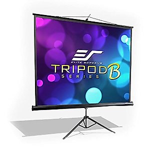Elite Screens Tripod B, 50-INCH 1:1, Lightweight Pull Up Foldable Stand, Manual, Movie Home Theater Projector Screen, 4K / 8K Ultra HDR 3D Ready, US Based Company 2-Year Warranty, T50SB - Black