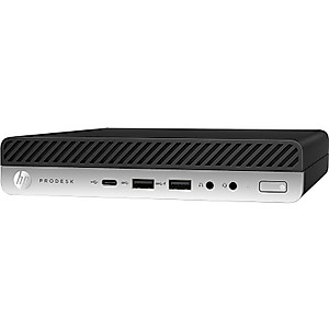 HP ProDesk 600 G4 Desktop Mini PC (i3-8100T Processor, 500GB HDD, 4GB RAM, WiFiBT) Windows 10 Pro (Renewed)