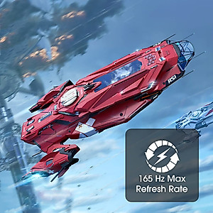 Sceptre 24 inch Gaming Monitor 1080p 98% sRGB up to 165Hz 1ms 320Lux DisplayPort HDMI, Build-in Speakers Nebula White 2022 (E248B-FWN168W)