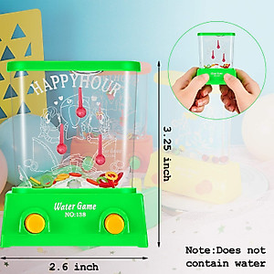 Gejoy 4 Pieces Water Games Handheld Valentines Day Gifts for Kids Mini Waterful Ring Toss Retro Pastime Toys Car Games Christmas Party Favor for Classroom Kids Adults Gifts(Chic Style)