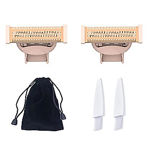 LinMei Women Shaver Replacement Heads Compatible for Finishtouch Flawless Nu Razor incude 2 Replacement Blades and 2 Cleaning Brush and 1 Storage Bag