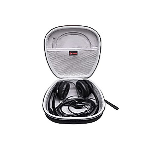 XANAD Hard Case for Logitech H390/ H430/ H570e Wired Headset Stereo Headphones with Noise Cancelling Mic Headphones - Tavel Storage Bag