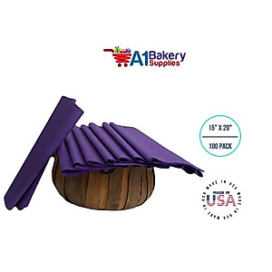 A1 Bakery Supplies Purple Tissue Paper 15' x 20' 100 Sheets Premium Quality Gift wrap tisue Paper