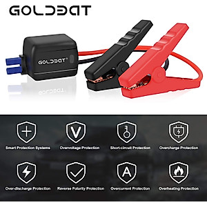 GOLDBAT 700A Peak 12V 8000mAh Car Jump Starter (Up to 4.0L Gas or 2.0L Diesel Engine) Portable Power Pack Auto Battery Booster with LED Light Gift Box Packaging (Black)