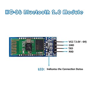 AEDIKO 4pcs HC-06 Bluetooth Module RS232 4 Pin Wireless Serial RF Transceiver Module Bi-Directional Serial Channel Slave Mode Module