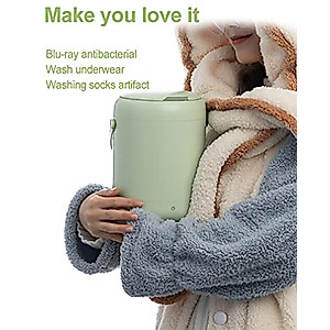 Mini Portable Ultrasonic Washing Machine, Mini Sock Washer Underwear Socks Tiny Clothes Washing Cleaning Machine 2.8L Capacity Dormitory Washer For Home Travel
