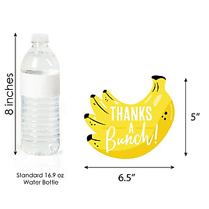 Big Dot of Happiness Let's Go Bananas - Shaped Tropical Party Thank You Note Cards with Envelopes - Set of 12