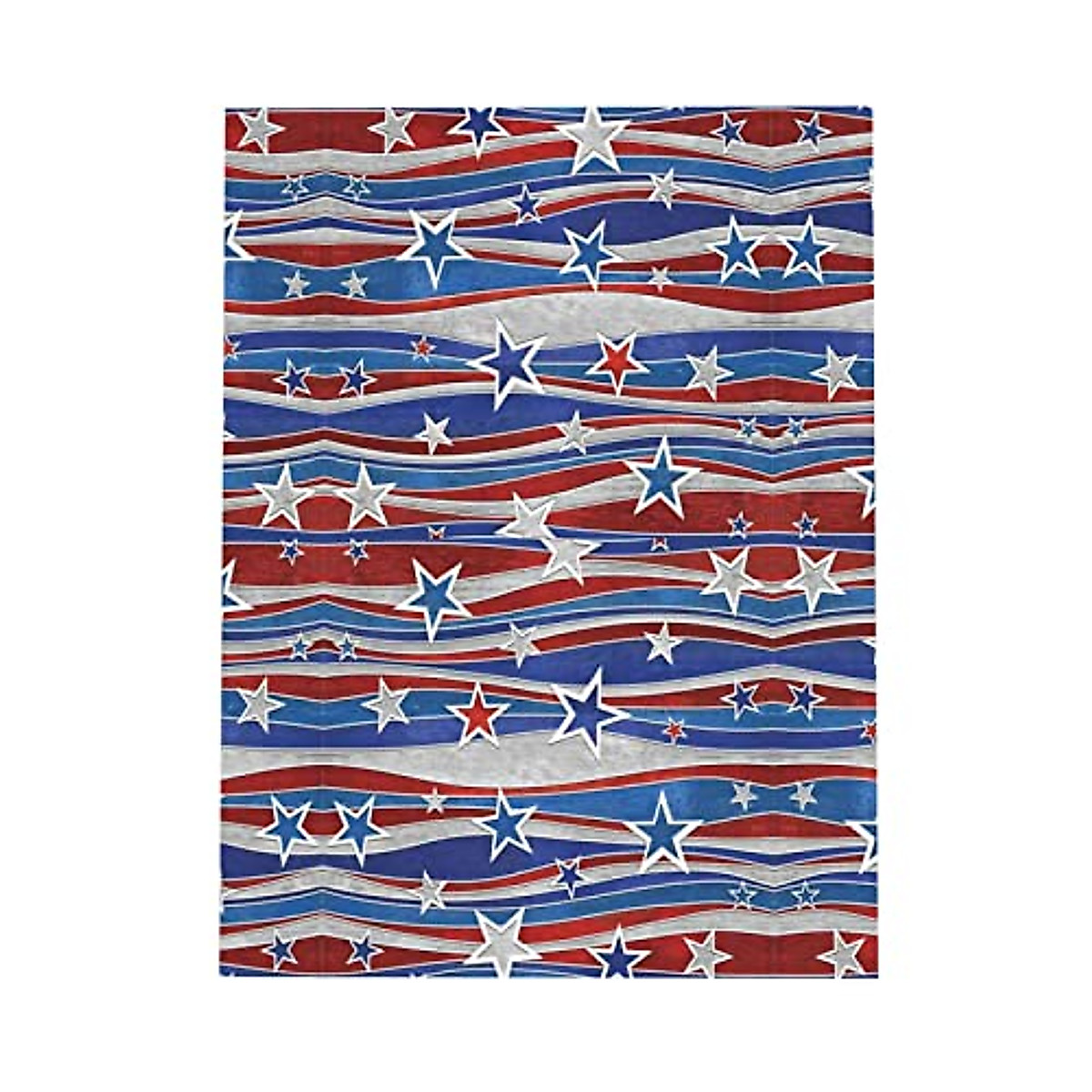 MQGMZ Patriotic Stars Strips Independence Day Print Holiday Greeting Cards Blank Note Cards With Envelopes For All Occasions Birthdays