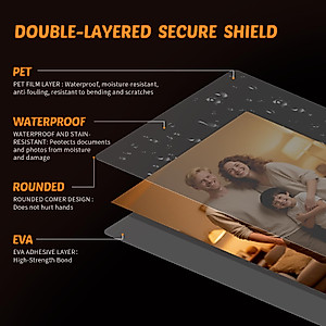 Lamtetur Thermal Laminating Pouches 9" x 11.5" Inches,3-Mil 100/200Pack,Laminator Sheets,Letter Size ,Clear (3MIL-200sheets)