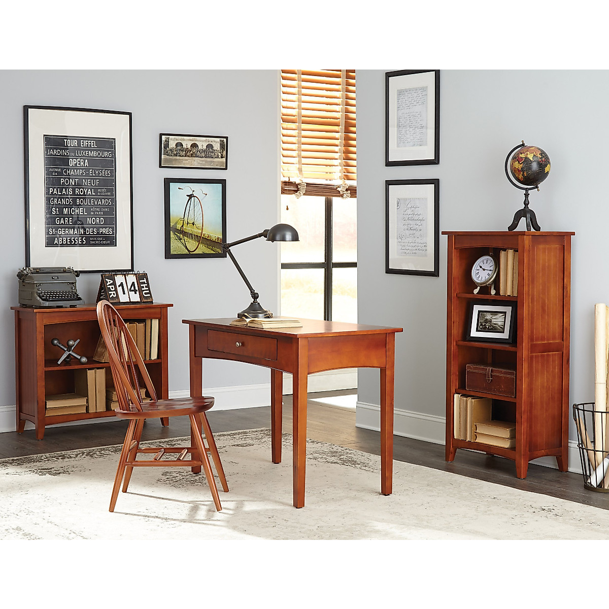 Alaterre Shaker Cottage Bookcase, Two Shelf, Cherry